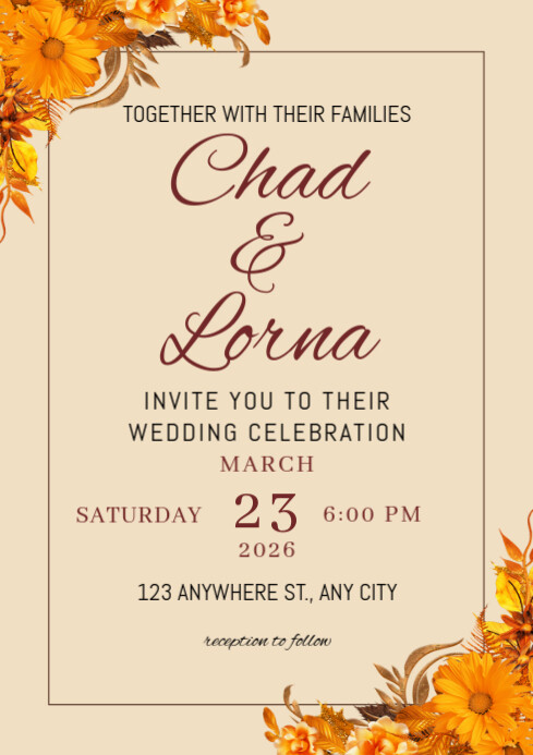 Copy of Wedding invitation card | PosterMyWall
