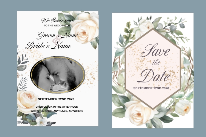 Wedding Invitation Card Template | PosterMyWall