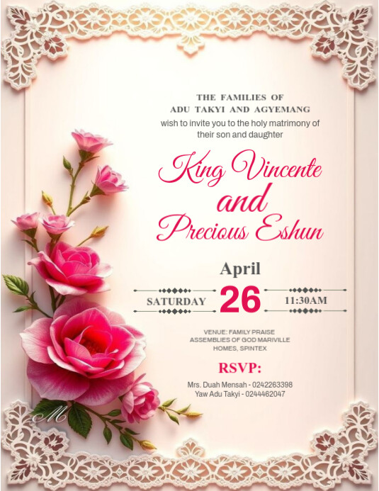 Wedding Invitation Card Design Template | PosterMyWall