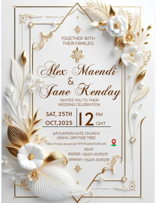 Copy of WEDDING INVITATION CARD | PosterMyWall