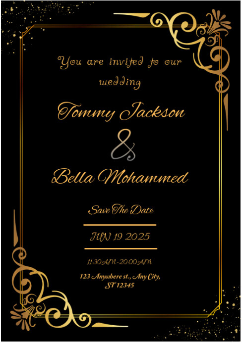 Wedding Invitation Card Template | PosterMyWall