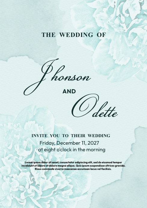 Wedding Invitation Card Template | PosterMyWall