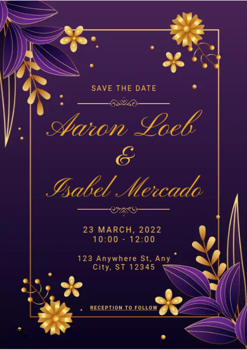 Copy of Wedding Invitation card | PosterMyWall