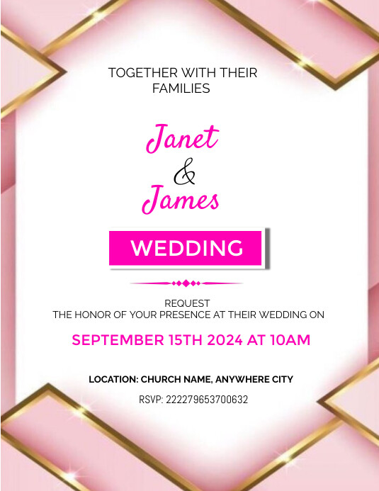 Wedding invitation card Template | PosterMyWall