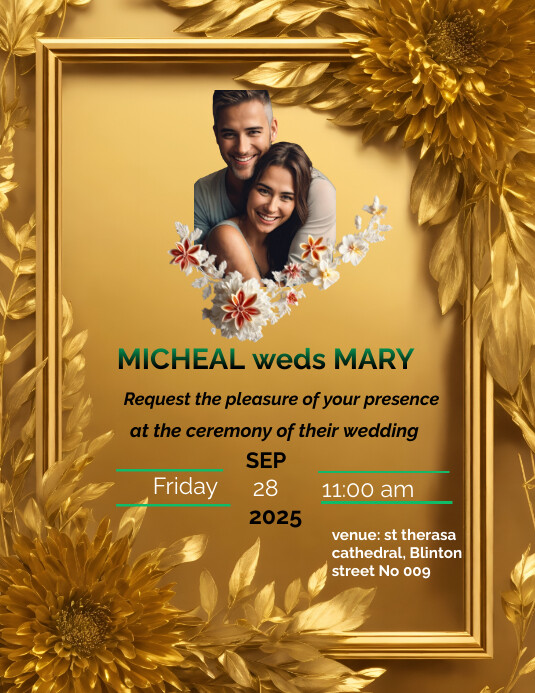 Copy of Wedding invitation card | PosterMyWall