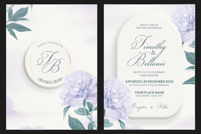 Wedding Invitation Card Template | PosterMyWall