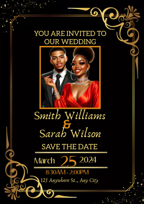 Wedding Invitation Card Templat | PosterMyWall
