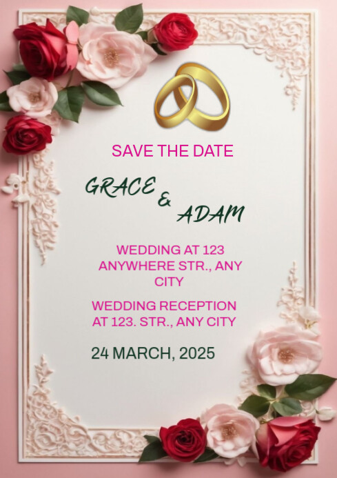 Wedding Invitation Card Template | PosterMyWall