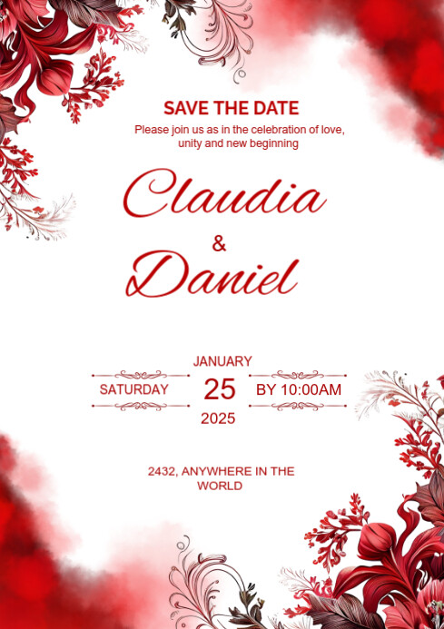 Wedding invitation card Template | PosterMyWall