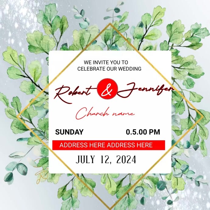 Wedding Invitation Card Design video Template | PosterMyWall