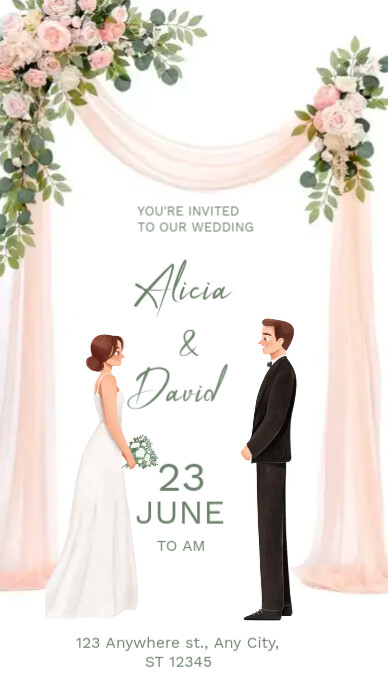 wedding invitation card/engagement flyer Template | PosterMyWall