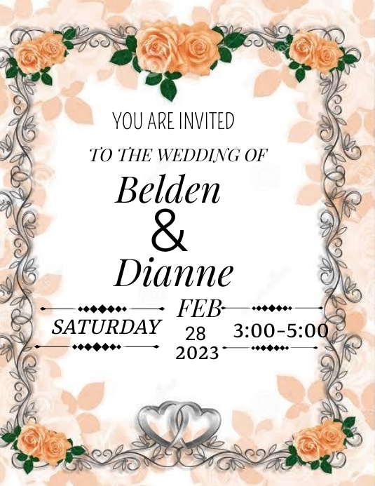 Wedding Invitation card Flyer Template | PosterMyWall