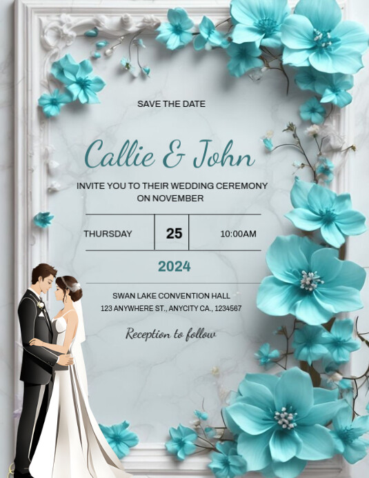 Wedding Invitation Card Flyer Design Template | PosterMyWall