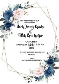 Wedding Invitation Card Flyer Template | PosterMyWall