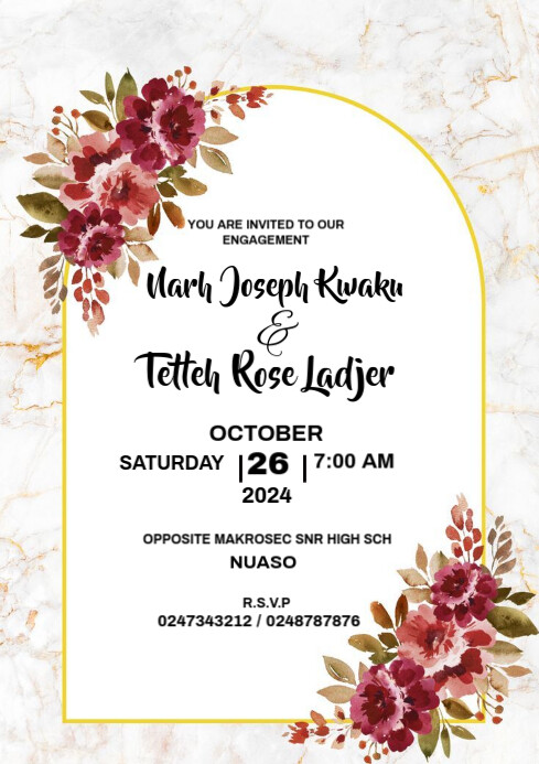 Modèle Wedding Invitation Card Flyer | PosterMyWall