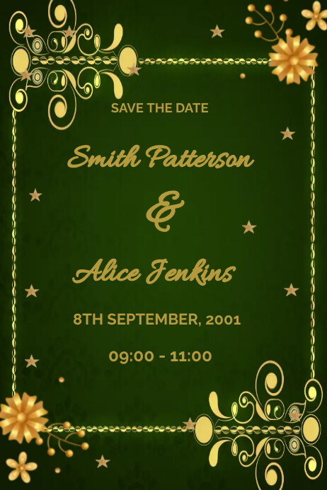 Wedding invitation card flyer Template | PosterMyWall