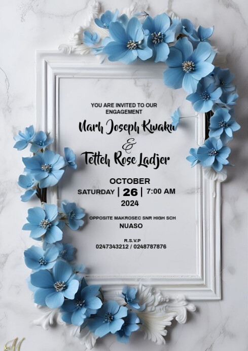 Modèle Wedding Invitation Card Flyer | PosterMyWall