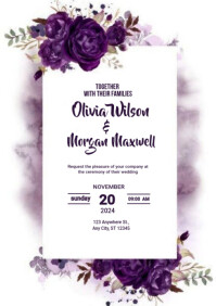Wedding Invitation Card Flyer Template | PosterMyWall
