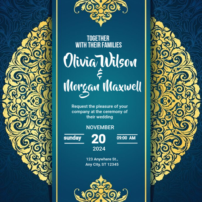 Wedding Invitation Card Flyer Template | PosterMyWall