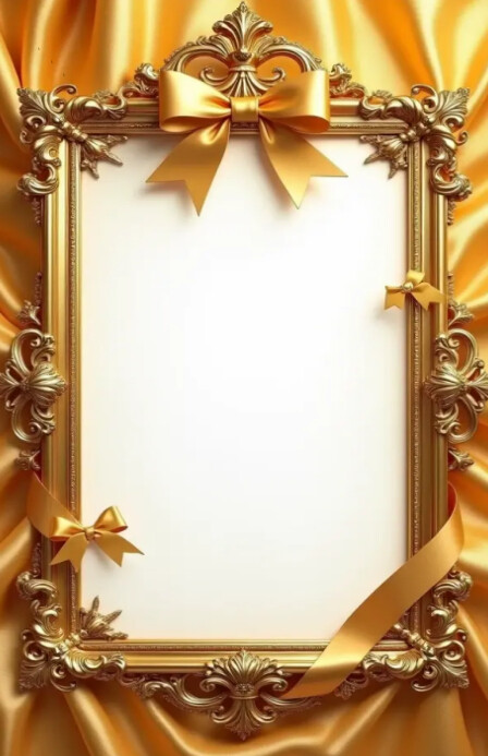 wedding invitation card gold border Template | PosterMyWall