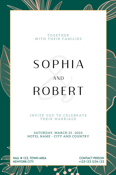 Copy of Wedding Invitation Card Poster | PosterMyWall