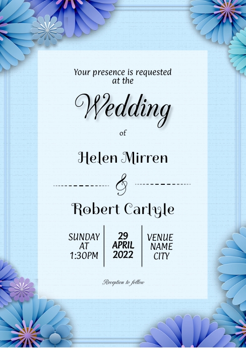 Wedding invitation card tamplate (1) Template | PosterMyWall