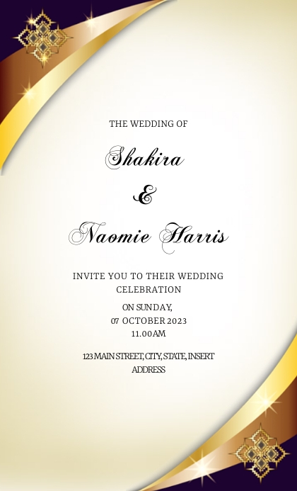 Copy of Wedding invitation card tamplate abstract | PosterMyWall
