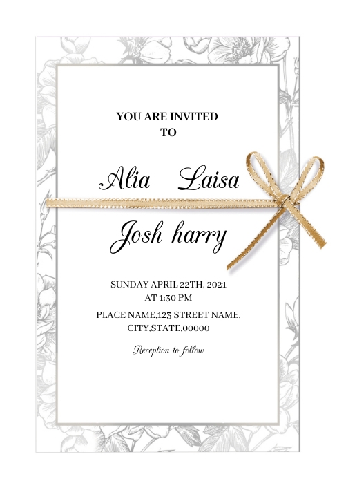 Wedding invitation card tamplate Template | PosterMyWall