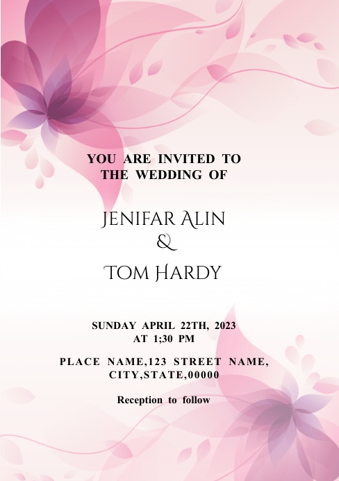 Copy of Wedding invitation card tamplate luxery (1) | PosterMyWall