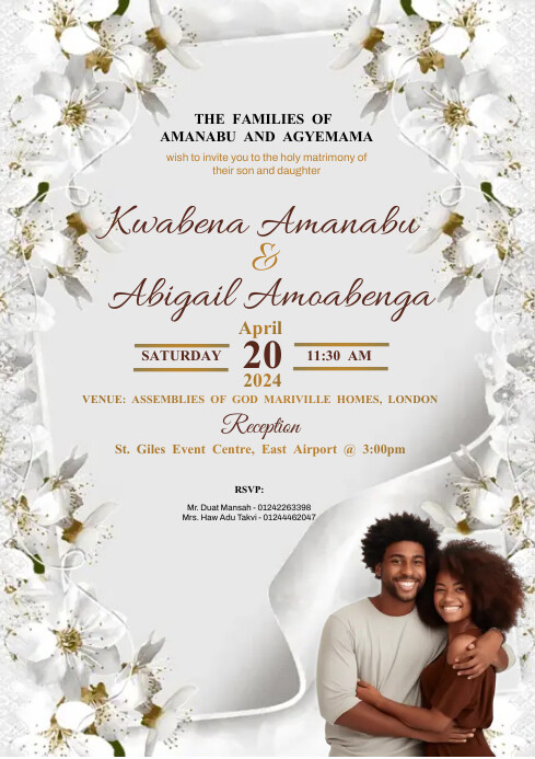Copy of WEDDING INVITATION CARD TEMPLATE (1) | PosterMyWall