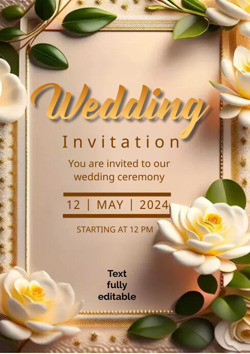 Wedding invitation card template | PosterMyWall