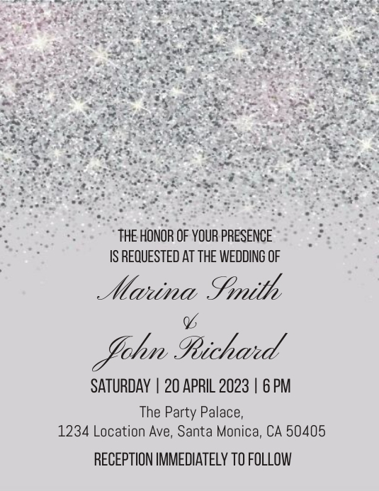 wedding invitation card template poster | PosterMyWall