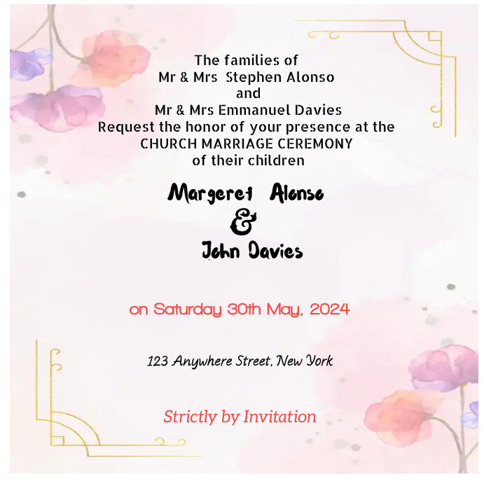 Wedding invitation cards Template | PosterMyWall