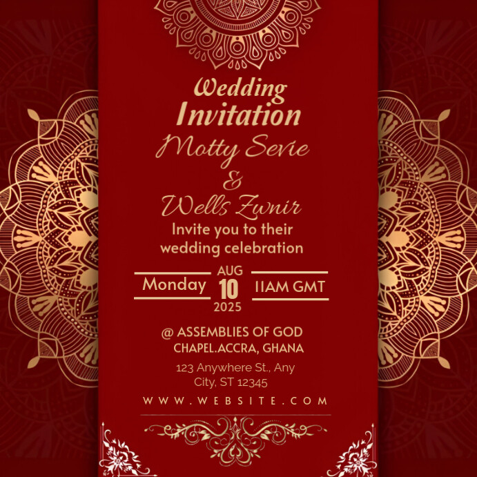 wedding invitation cards flyer Template | PosterMyWall
