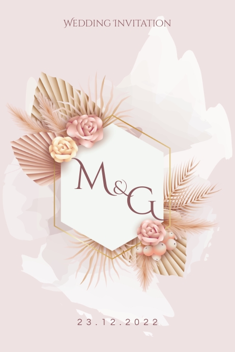 Wedding Invitation Cover Template | PosterMyWall