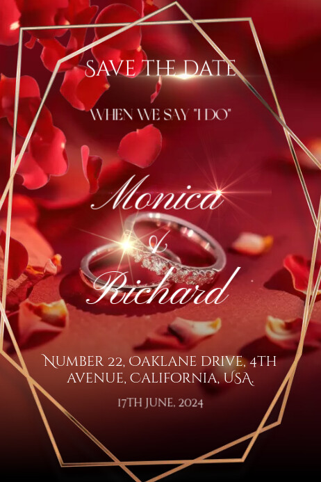 Wedding Invitation Design Poster Template | PosterMyWall