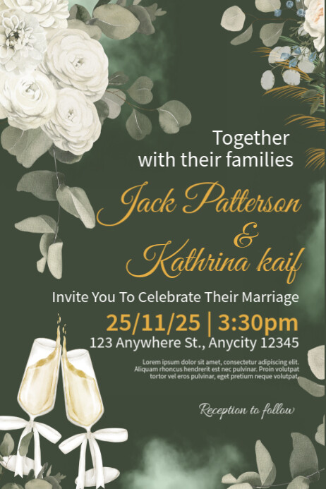 Plantilla de Wedding Invitation | PosterMyWall