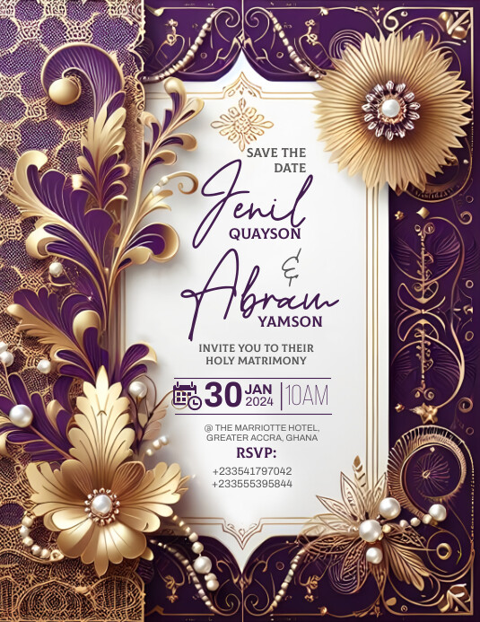Wedding Invitation Template | PosterMyWall
