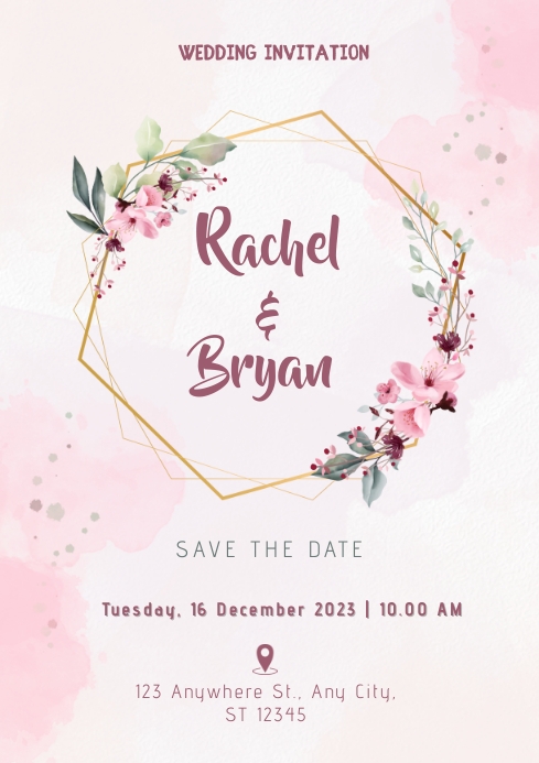 Wedding Invitation Template | PosterMyWall