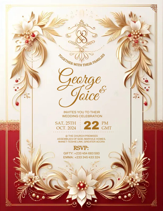 Cloud Theme Wedding Invitation