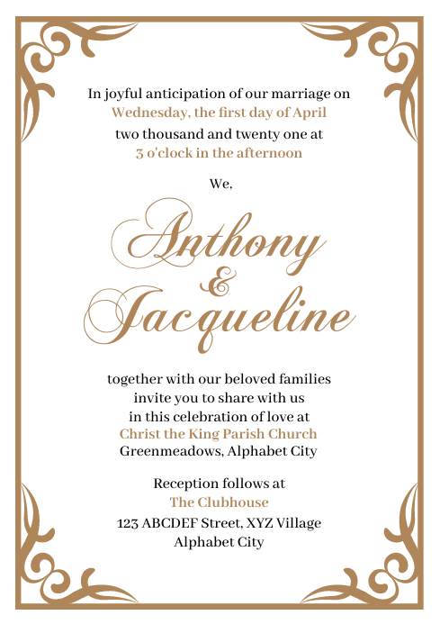 Wedding Invitation Template | PosterMyWall