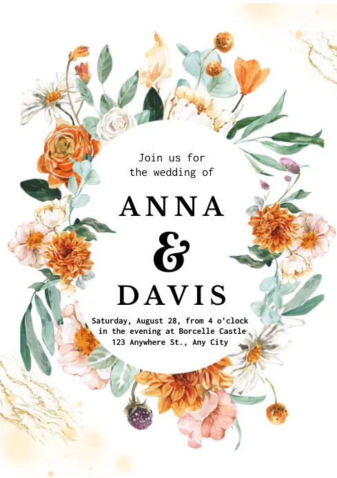 Plantilla de Wedding Invitation | PosterMyWall