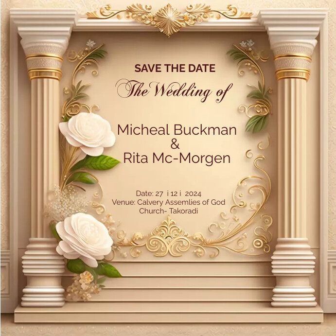Plantilla de Wedding Invitation | PosterMyWall