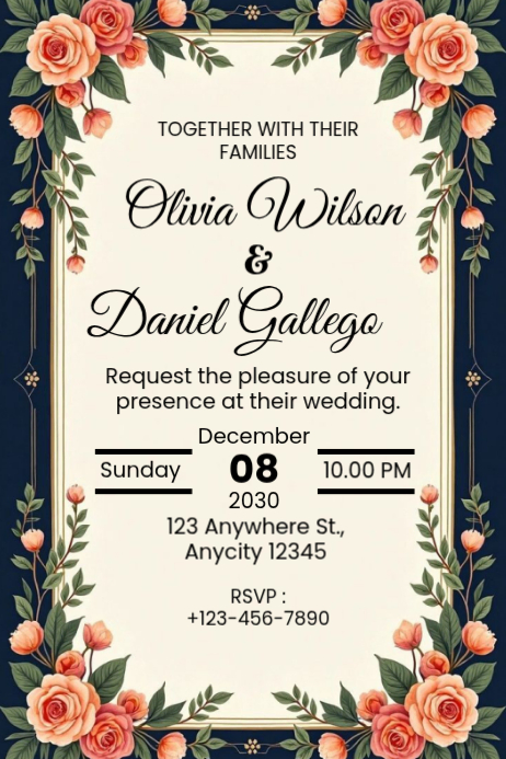 Plantilla de Wedding Invitation | PosterMyWall
