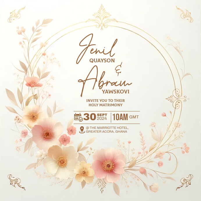 Wedding Invitation Templat | PosterMyWall