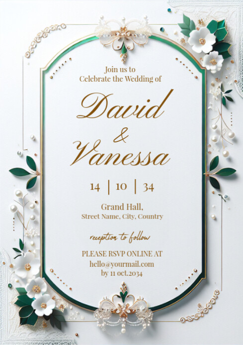 Wedding Invitation Template | PosterMyWall