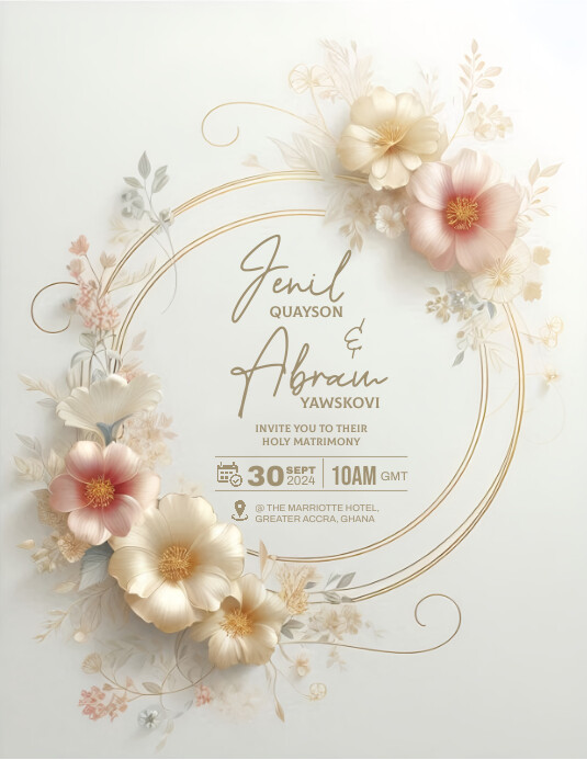 Plantilla de Wedding Invitation | PosterMyWall