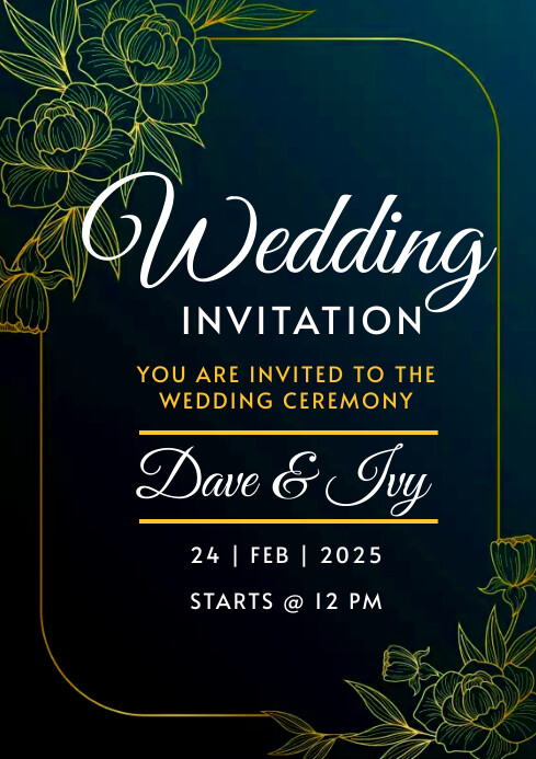 Wedding Invitation Template | PosterMyWall