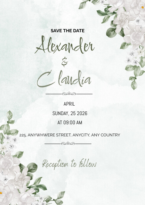 Wedding Invitation Template | PosterMyWall