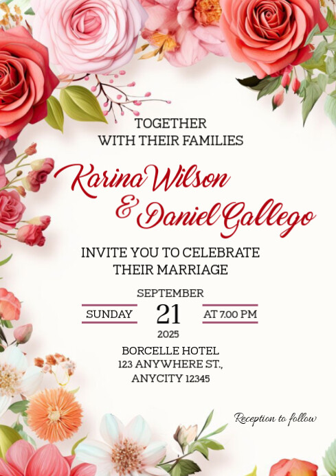 Wedding Invitation Template | PosterMyWall